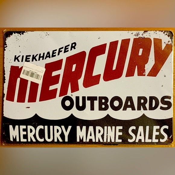 mercury | Other | Kiekhaefer Mercury Outboards Retro Metal Sign | Poshmark